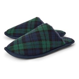 Tchibo - Hausschuhe - Unisex - Gr. 44-45 - dunkelblau/kariert