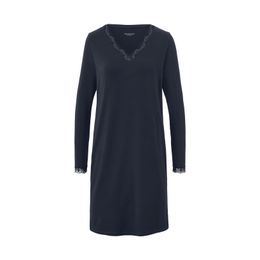 Tchibo - Nachthemd mit Spitzenbesatz - Damen - Gr. XL - dunkelblau