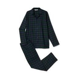 Tchibo - Flanell-Pyjama-Set - Herren - Gr. S - dunkelblau/kariert