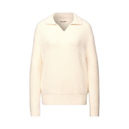 Street One Strickpullover mit Polokragen - Damen - Gr. 40 - beige