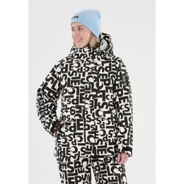 Skijacke SLOPE "Kenai", Damen, Gr. L, weiß, 100% Polyester, bedruckt, normal, ohne Ausschnitt, Jacken, mit All-Over-Print und Top Ausstattung