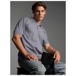 Poloshirt TRIGEMA "TRIGEMA Poloshirt DELUXE Piqué", Herren, Gr. S, grau (cool, grau), 100% Baumwolle, Basic, Shirts