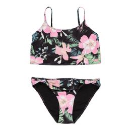 Badeanzug Roxy "Shadow Floral", Mädchen, Gr. 10(140-148cm), schwarz, 18% Elasthan, 82% Polyester, Badeanzüge