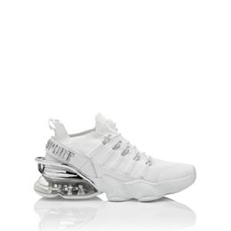 Sneaker Plein Sport "Tiger Attack//Gen.x.4", Herren, Gr. 41, Normalschaft, wei&szlig; (0191, wei&szlig;, nickel), Schuhe Sneaker