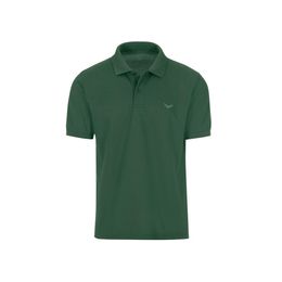 Poloshirt TRIGEMA "TRIGEMA Poloshirt DELUXE Piqué", Damen, Gr. M, grün (efeu), 100% Baumwolle, Basic, Shirts