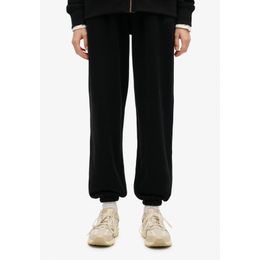 Sweathose Superdry "ESSENTIAL LOGO JOGGER HB", Damen, Gr. L, N-Gr, schwarz, Sweatware, Obermaterial: 100% Baumwolle, unifarben, lang, Hosen