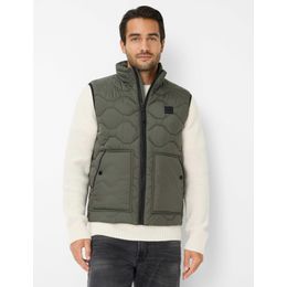 Steppweste Brax "Style BOB", Herren, Gr. S, olivgrün, Web, 98% Polyester, 2% Sonstige Fasern, Westen