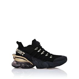 Sneaker Plein Sport "Tiger Attack//Gen.x.4", Herren, Gr. 44, Normalschaft, schwarz (0216, schwarz, gold), Schuhe Sneaker