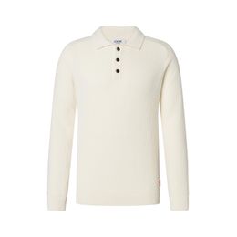 JOOP! Strickpullover JOOP JEANS "Odino", Herren, Gr. L, natural, Strick, Obermaterial: 100% Baumwolle, clean, unifarben, regular fit normal, Rundhals, eingesetzt Rippbündchen, Pullover, mit Kragen