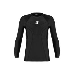 Funktionsshirt Reusch "Compression Shirt Padded", Damen, Gr. L, schwarz, 68% Polyester, Kunstfaser, 10% Elasthan, 2% Elastodien, unifarben, lang, Rundhals, Shirts, mit gepolsterten Einsätzen