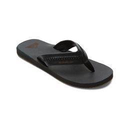Sandale Quiksilver "Carver Natural", Gr. 11 (44), schwarz (schwarz 1), Obermaterial: Leder / Futter: Textil / Außensohle: Gummi, Schuhe