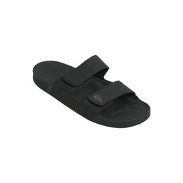 Sandale Quiksilver "Rivi Leather", Gr. 9(42), schwarz (schwarz 1), Obermaterial: Leder / Außensohle: Gummi, Schuhe