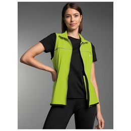 Steppweste TRIGEMA "TRIGEMA Atmungsaktive Sport-Weste", Damen, Gr. M, gelb (lemon), 92% Polyester, 8% Elastan, Westen