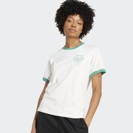 T-Shirt adidas originals "TENNIS TEE", Damen, Gr. M, cloud weiß, Obermaterial: 100% Baumwolle, Sportlich, Shirts