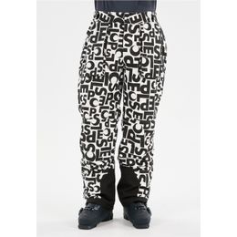 Skihose SLOPE "Killy", Herren, Gr. L, US-Gr&ouml;&szlig;en, wei&szlig;, schwarz, 100% Polyester, bedruckt, lang, Hosen Skihose, mit wasserdichter Membran und getapten N&auml;hten