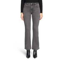 Bootcut-Jeans Betty Barclay "Damen Bootcut Jeans mit Waschung", Damen, Gr. 34, Normalgrößen, grau (grau denim), Denim/Jeans, Obermaterial: 56% Baumwolle, 30% Viskose, 12% Polyester, 2% Elasthan., Basic, slim fit, Jeans