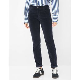 5-Pocket-Hose Brax "Style CAROLA", Damen, Gr. 36K18, Kurzgrößen, navy, Web, 74% Baumwolle, 25% Viskose, 1% Elasthan, Hosen