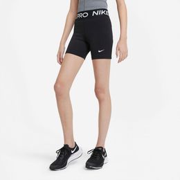 Funktionsshorts Nike "Pro Big Kids' (girls') 3" Shor", Kinder, Gr. L (152/158), N-Gr, schwarz, Jersey, Obermaterial: 83% Polyester, 17% Elasthan, unifarben, Hosen