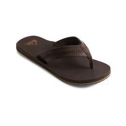 Sandale Quiksilver "Carver Natural", Gr. 6(39), braun (braun 1), Obermaterial: Leder / Futter: Textil / Außensohle: Gummi, Schuhe