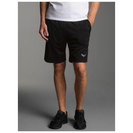 Trainingshose TRIGEMA "TRIGEMA Sporthose/Bermuda", Herren, Gr. L, US-Größen, schwarz, 100% Polyester, Hosen