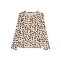 Only Mini Shirt 'KMGTRINNY' M&auml;dchen Gr&ouml;&szlig;e 128 beige / schwarz
