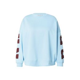 Pieces Curve Sweatshir 'PCFANY' Damen Gr&ouml;&szlig;e XXXL hellblau / braun