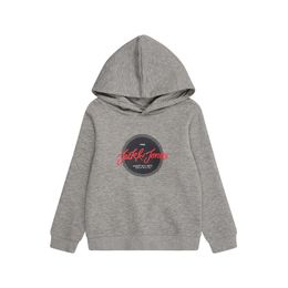 JACK & JONES MINI Sweatshirt 'JJURBAN' Jungen Gr&ouml;&szlig;e 98 graumeliert / rot / schwarz