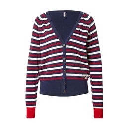 Blutsgeschwister Strickjacke 'Bright Side Of Life' Damen Größe L navy / rot / weiß