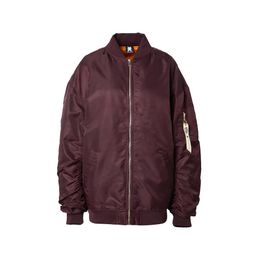 Karo Kauer Jacke Damen Gr&ouml;&szlig;e XS/S pflaume / orange / schwarz / naturwei&szlig;