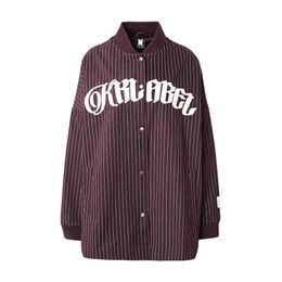 Karo Kauer Jacke Damen Gr&ouml;&szlig;e XS/S brombeer / wei&szlig;