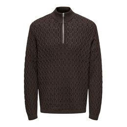 Only & Sons Only & Sons Pullover 'ONSLEONARD' Herren Größe S dunkelbraun