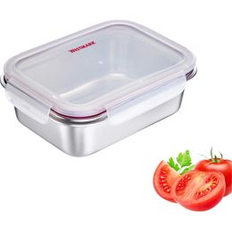 Westmark Lunch Box und Frischhaltedose Edelstahl 1,3 Liter - Lebensmittelbehälter / Vorratsdosen