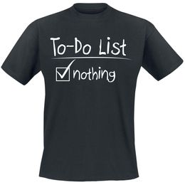 Spr&uuml;che To-Do List T-Shirt schwarz in 4XL T1818, B&C #E150, schwarz