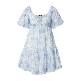 Gina Tricot Sommerkleid Damen Größe 40 hellblau / weiß