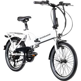 Zündapp Zündapp Z101 20 Zoll Elektro Klapprad für Erwachsene 150 - 180 cm 6 Gang E Klappfahrrad E Bike Faltrad Pedelec StVZO