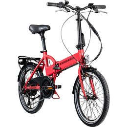 Zündapp Zündapp Z101 20 Zoll Elektro Klapprad 150 - 180 cm E Klappfahrrad E Bike Pedelec gambia rot