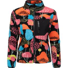 Plüschjacke Ragwear "Alaris", Damen, Gr. L (40), mehrfarbig, Plüsch, Material: 100% Polyester, Basic, oversize hüftbedeckend, hoch geschlossener Ausschnitt, Ärmel ohne Ärmelschlitz normaler Saum mit Gummizug, Jacken, Kuschelige Fleecejacke mit Brusttasche