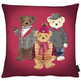 Dekokissen Apelt "Robby", rot (rot, bedruckt), B:45cm H:5cm L:45cm, Polyester, Dekokissen_Sitzkissen_Kissenhüllen