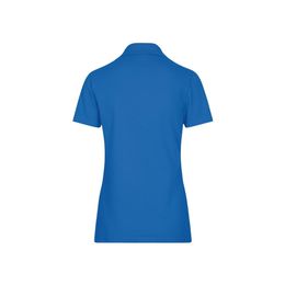 Poloshirt TRIGEMA "TRIGEMA Poloshirt aus Baumwolle", Damen, Gr. M, blau (electric, blau), 100% Baumwolle, Basic, Shirts
