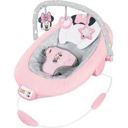 Babywippe Bright Starts "Minnie Mouse Rosy Skies ™ Comfy Bouncer", Baby, rosa, Kunststoff, Metall, Stoff, Babywippen, mit Sound-Effekt