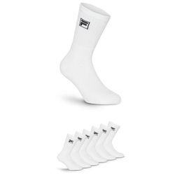 Sportsocken Fila "UNISEX CREW TENNIS FULL TERRY SOCKS", Herren, Gr. 39-42, weiß, Baumwolle, Elasthan, Polyester, unifarben, normal, Socken Sportsocken, klassische Tennissocken