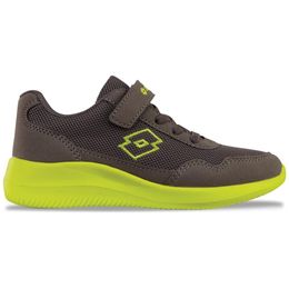Sneaker Lotto, Gr. 29, grau (grau, lime), Kunstfaser, Synthetik, mehrfarbig, Schuhe, - in kinderfußgerechter Passform