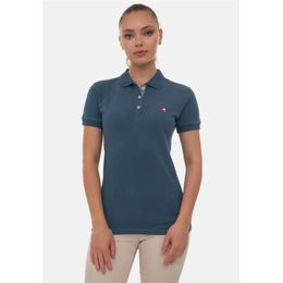 Poloshirt SIR RAYMOND TAILOR "Angie", Damen, Gr. M, blau (jeansblau), 100% Baumwolle, unifarben, normal, ohne Ausschnitt, Shirts, in klassischem Design