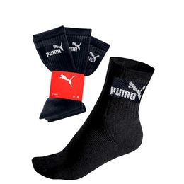Freizeitsocken Puma, Kinder, Gr. 39-42, schwarz, Obermaterial: 80% Baumwolle, 16% Polyester, 3% Polyamid, 1% Elasthan, unifarben, elastisch, Socken, Atmungsaktiv, feuchtigkeitsregulierend, Stretchanteil