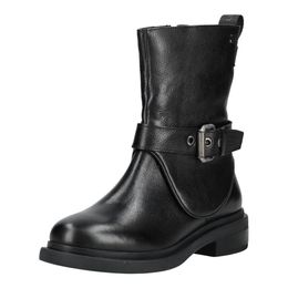 Lazamani Damen Bikerboots "Lazamani Stiefelette Leder", Gr. 40schwarz, Leder, Schuhe