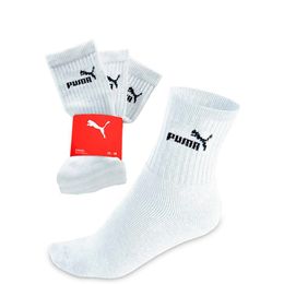 Freizeitsocken Puma, Herren, Gr. 39-42, weiß, Obermaterial: 80% Baumwolle, 16% Polyester, 3% Polyamid, 1% Elasthan, unifarben, elastisch, Socken, Atmungsaktiv, feuchtigkeitsregulierend, Stretchanteil