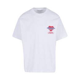 T-Shirt ANOTHER COTTON LAB "Another Cotton Lab Late Delivery T-Shirt", Herren, Gr. L, weiß, 100% Baumwolle, bedruckt, normal, Rundhals, Shirts