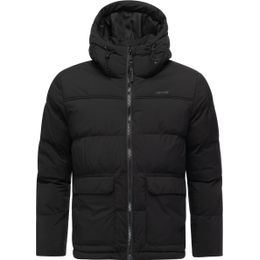 Steppjacke Ragwear "Walinor YOUMODO", Herren, Gr. L (52), schwarz, Obermaterial: 100% Polyester, Innenfutter: 100% Polyester, Wattierung: 100% Polyester, Ärmelfutter: 100% Polyester, gerade hüftlang, hoch geschlossener Ausschnitt, Ärmel ohne Ärmelschlitz Rippstrickbündchen, Jacken, Gesteppte Winterjacke mit verstellbarer Kapuze
