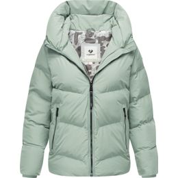 Steppjacke Ragwear "Cessi", Damen, Gr. L (40), graugrün, Obermaterial: 100% Polyester, Innenfutter: 100% Polyester, Wattierung: 100% Polyester, Basic, gerade hüftbedeckend, hoch geschlossener Ausschnitt, Ärmel ohne Ärmelschlitz Rippstrickbündchen, Jacken, Wasserdichte Damen Winterjacke mit großer Kapuze