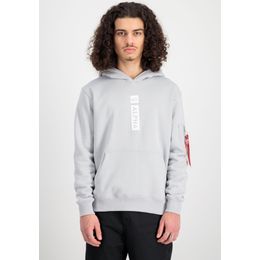 Kapuzensweatshirt Alpha Industries "Alpha PP Hoody", Herren, Gr. M, grau (pastel grau), Sweatware, Obermaterial: 80% Baumwolle, 20% Polyester, unifarben, regular fit h&uuml;ftlang, Rundhals, Sweatshirts